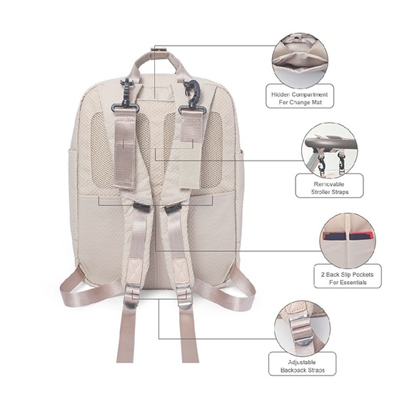 Bags | Beige Diaper Bag Backpack | Poshmark